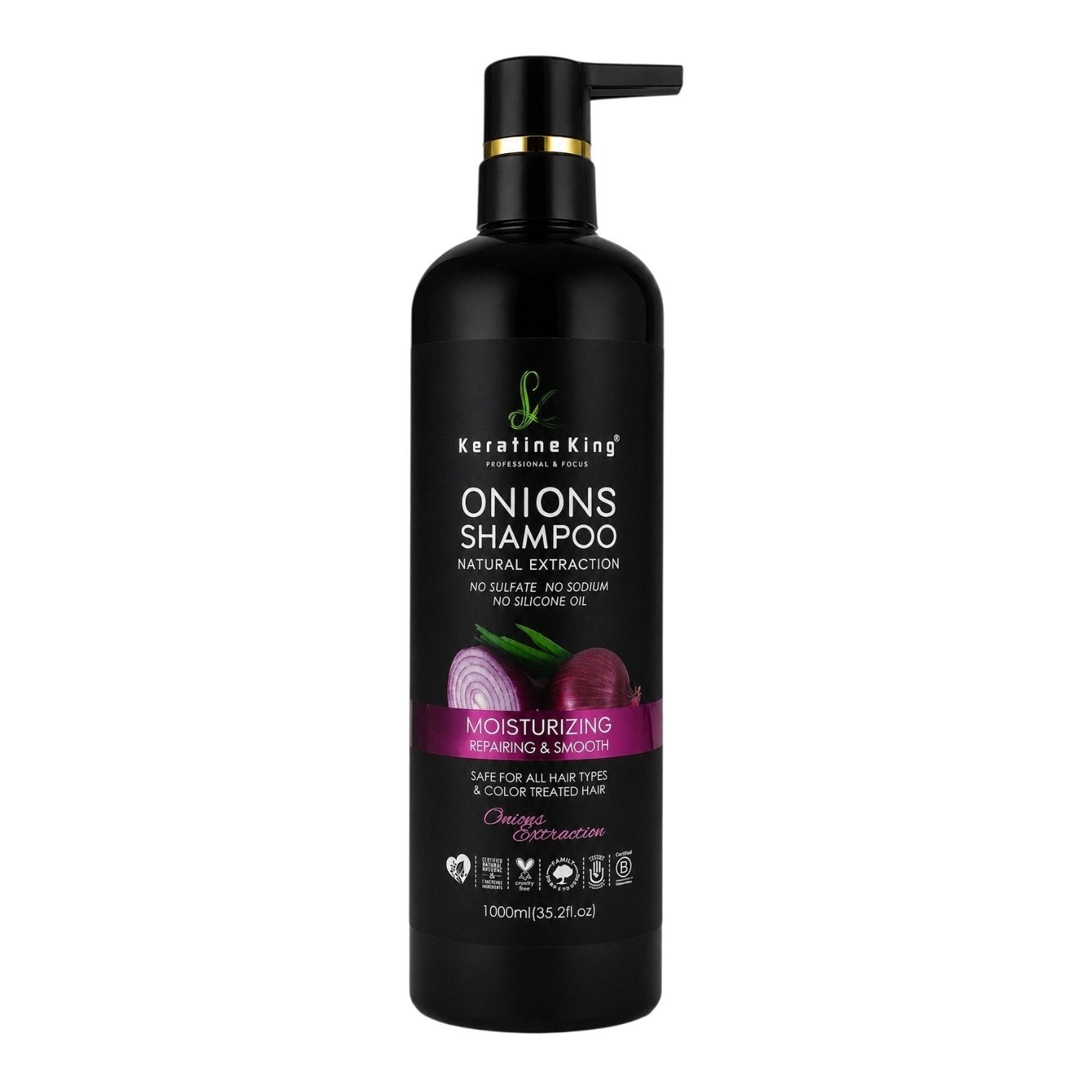 SHAMPOO DE CEBOLLA HIDRATANTE Y REPARADOR KERATINE KING 1000ML